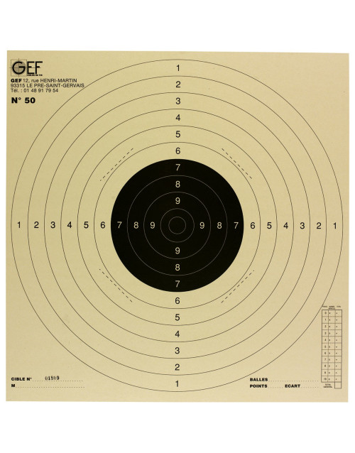 Cibles 22 Hunter, cible officielle WBSF.