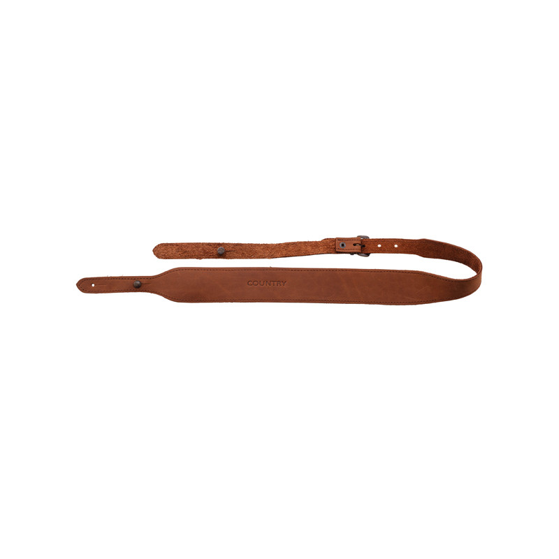 Bretelle carabine croûte de cuir et boutons Country Sellerie