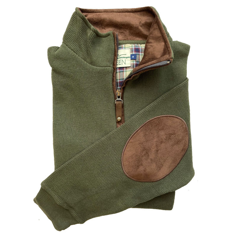Sweat Col zippé Bronze Lovergreen