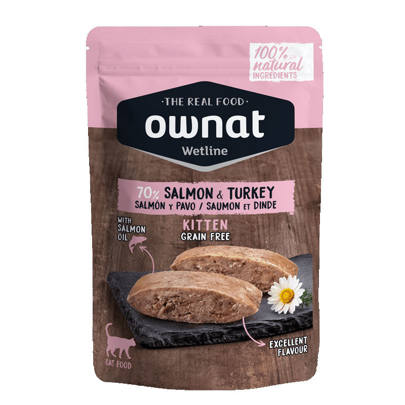 Aliment humide pour chat Salmon & Turkey Ownat