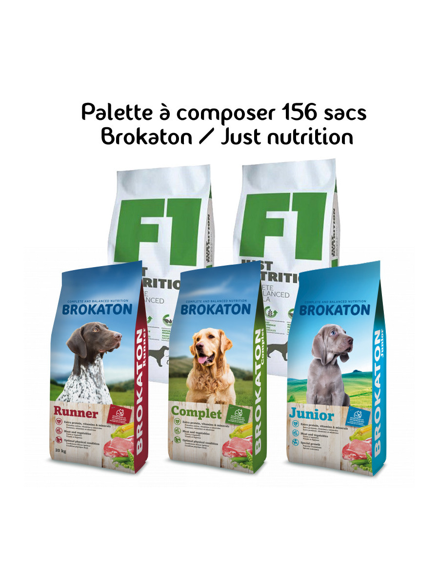Palette à composer 156 sacs Brokaton/ Just Nutrition