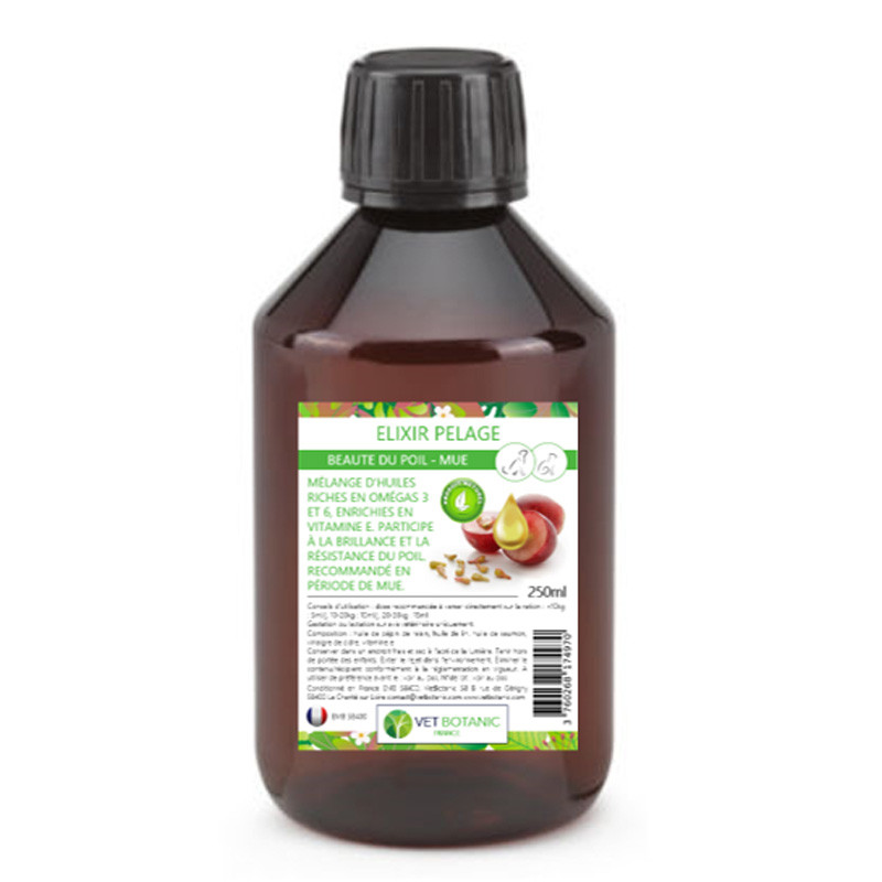 Elixir pelage pour chat et chien 250 ml Vet Botanic