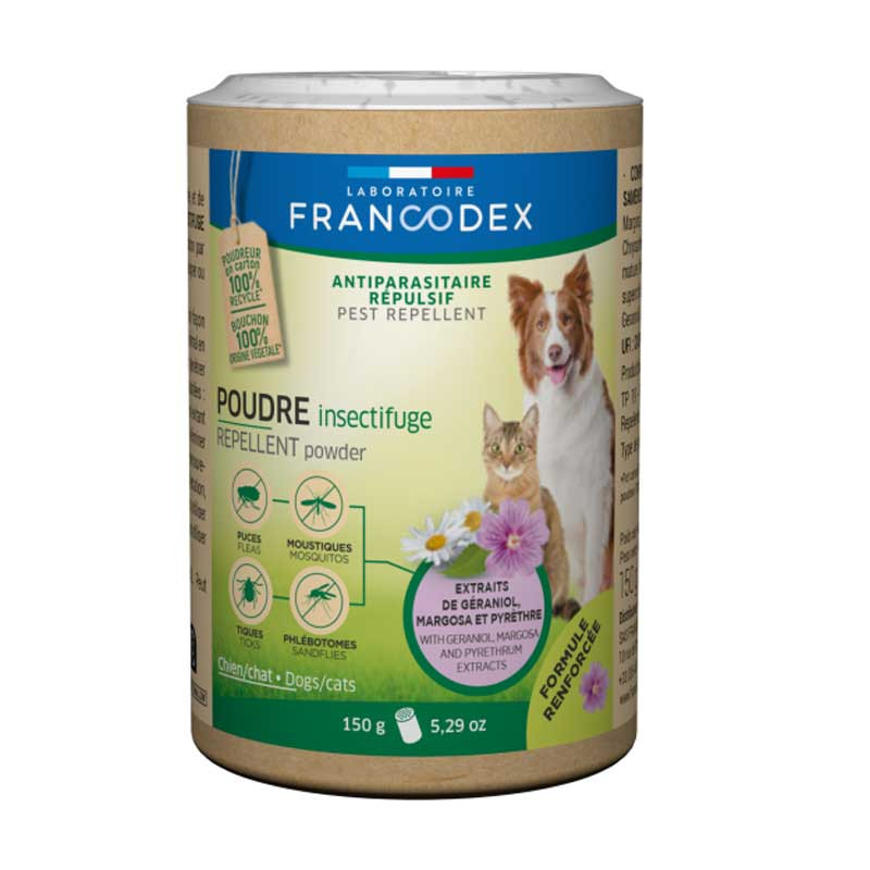 Poudre insectifuge formule renforcée 150g Francodex
